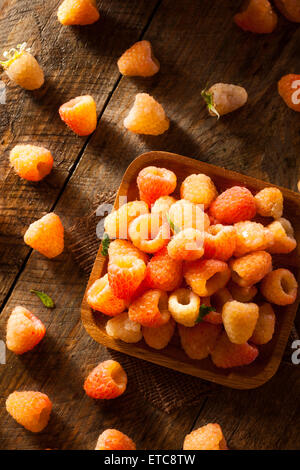 Raw Organic Orange Sunshine Raspberries Ready to Eat Stock Photo - Alamy