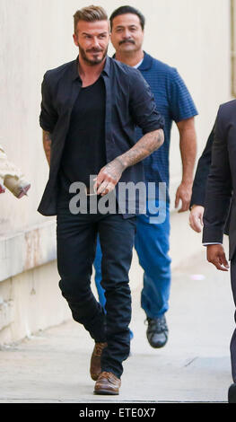 David Beckham arriving at the ABC studios for an interview on Jimmy ...