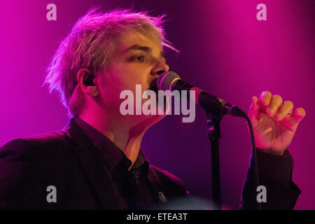 Gerard Way performing live on stage at Pumpehuset in Copenhagen ...