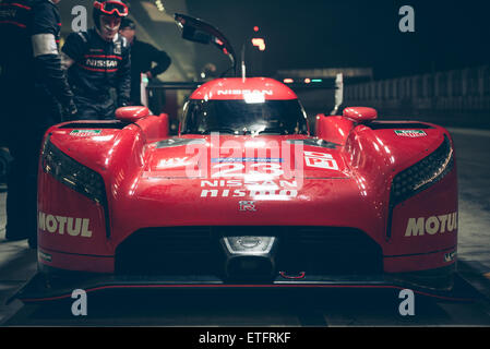 Nissan Nismo GT-R LMP1 getting checked out in the pit Stock Photo - Alamy