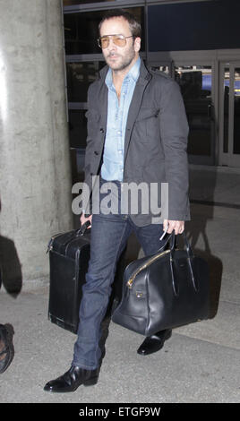 Tom Ford arrives at LAX airport to catch a flight Los Angeles Stock ...
