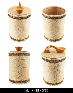 Handmade wooden cylindrical case Stock Photo - Alamy