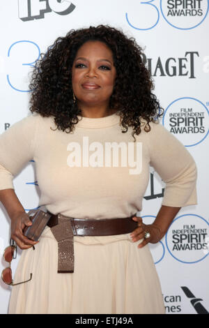 Oprah Winfrey at the 2015 Film Independent Spirit Awards held at the ...