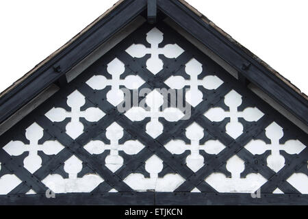 Decorative gable end of Tudor house in Chester, England Stock Photo - Alamy