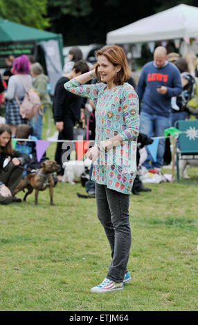 Annabel Giles model TV presenter wearing black jacket white shirt ...