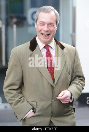 Nigel Farage leaving the LBC Radio studios Featuring: Nigel Farage ...