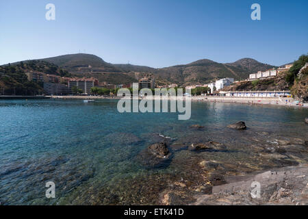 Portbou bay, Portbou, Alt Empordà, Catalonia, Spain Stock Photo - Alamy
