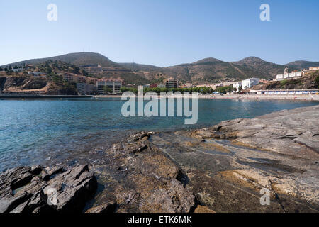 Portbou bay, Portbou, Alt Empordà, Catalonia, Spain Stock Photo - Alamy
