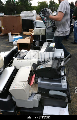 Old outdated electronics recycling Ohio monitor printer laptop computer ...