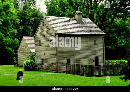 Ephrata, Pennsylvania: 1740's wooden home of founder Conrad Beissel at ...