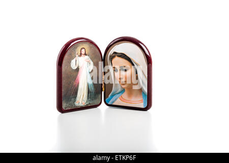 Merciful Jesus and Our Lady of Medjugorje the Blessed Virgin Mary Stock ...