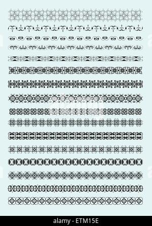 Collection of Ornamental Rule Lines in Different Design styles Stock ...