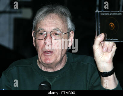 Nick Simper of Deep Purple attends a press conference at Igor Sandler ...