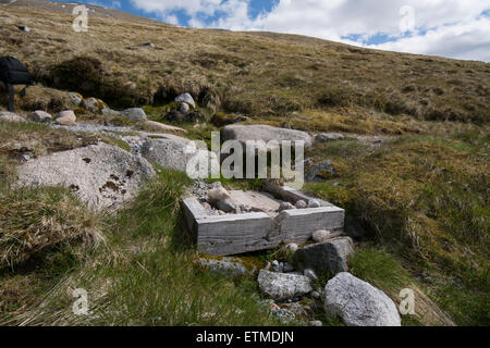 Upland path drainage technique - Stone Cross-drain on footpath on ...