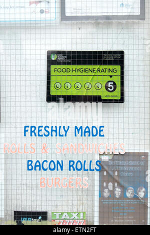 Food hygiene sticker Stock Photo - Alamy