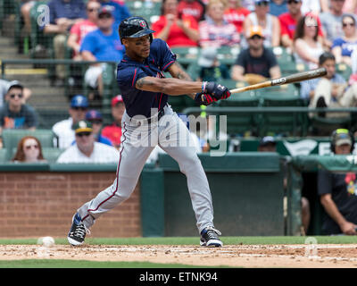 Minnesota Twins center fielder Byron Buxton catches a fly out during a ...