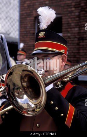 BEL, Belgium, Eastbelgium, brass band in Moresnet-Chapelle. BEL ...