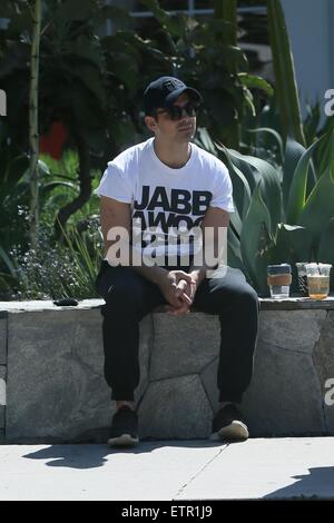 Joe Jonas stops for coffee in West Hollywood Featuring: Joe Jonas Where ...