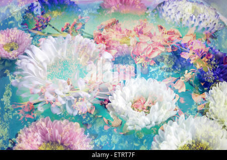 impressionistic floral montage Stock Photo - Alamy