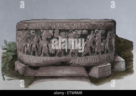 Stone of Tizoc, Aztec Sacrificial Stone Stock Photo - Alamy
