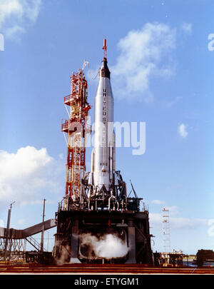 The Mercury-Atlas launch vehicle, part of NASA’s Project Mercury, was ...
