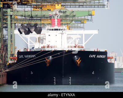 The tanker ship Cape Harmony (IMO 9514212) is pictured at Mississippihaven, Port of Rotterdam ...