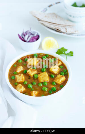 Mutter Paneer - Indian traditional food Stock Photo - Alamy