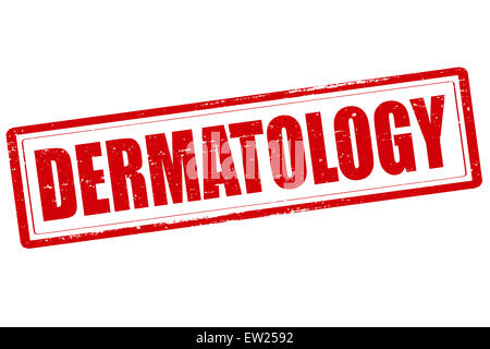 Rubber stamp with word dermatology inside, illustration Stock Photo - Alamy