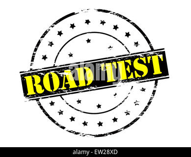 Rubber stamp with text road test inside, illustration Stock Photo - Alamy