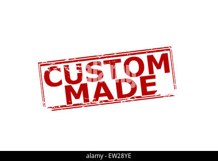 CUSTOM text on red grungy rectangle stamp sign Stock Photo - Alamy