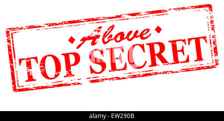 Rubber stamp with text above top secret inside, illustration Stock ...
