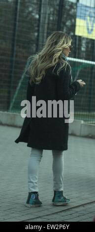 Sylvie Meis and her parents with an unidentified male at her son Damian ...