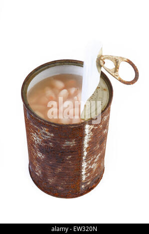 white beans rot in rust cans Stock Photo - Alamy