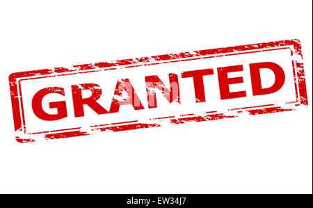 Rubber stamp with word granted inside, vector illustration Stock Photo ...