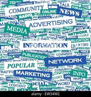 Word cloud background concept for Information and Communications ...