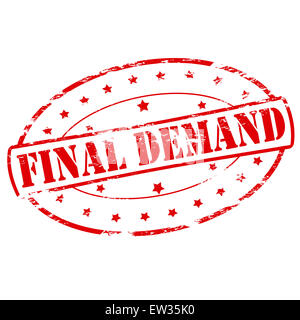 Rubber stamp with text final demand inside, vector illustration Stock ...