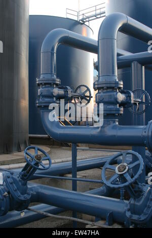 tank farm valves Stock Photo - Alamy