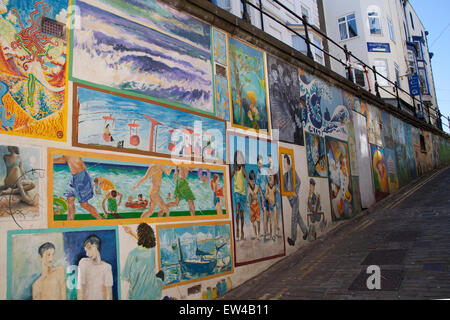 Blands Cliff Murals Scarborough Yorkshire UK Stock Photo: 84304324 - Alamy