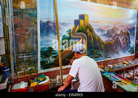 China, Guangdong province, Shenzhen, Dafen oil painting village, Dafen ...