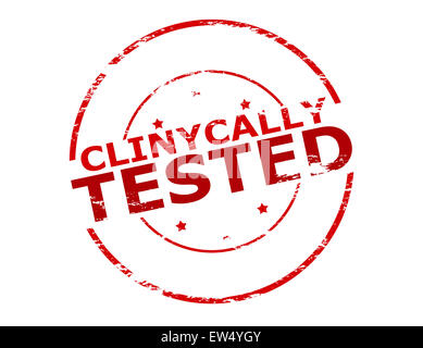 Rubber stamp with text clinically tested inside, illustration Stock ...