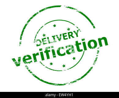 Rubber stamp with text delivery verification inside, illustration Stock ...