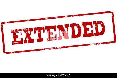 Stamp with word extended inside, illustration Stock Photo - Alamy