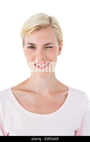 A woman winking Stock Photo - Alamy