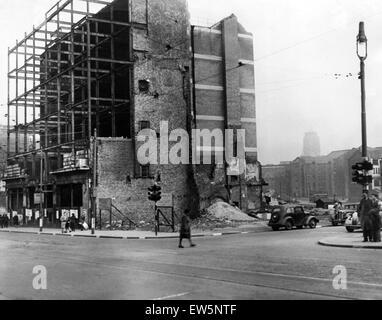 WW2 Merseyside Air Raid Bomb Damage 1940 Civilians and rescue workers ...