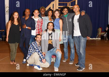 Jasmine Cephas Jones (L-R), Renee Elise Goldsberry and Phillipa Soo ...