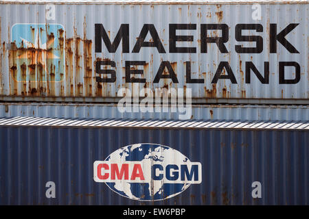 Maersk Sealand shipping containers Stock Photo - Alamy