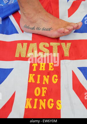 Veteran world toe wrestling champion, Alan 'Nasty' Nash, celebrates ...