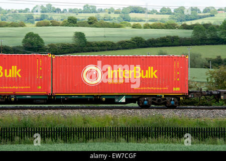 InterBulk shipping container on a train, West Coast Main Line ...