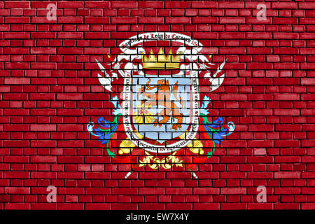 Flag of Caracas painted on brick wall Stock Photo - Alamy