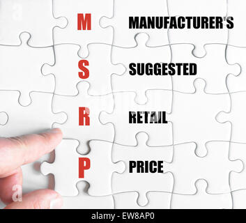 Business Acronym MSRP - Manufacturer's Suggested Retail Price. Yellow ...